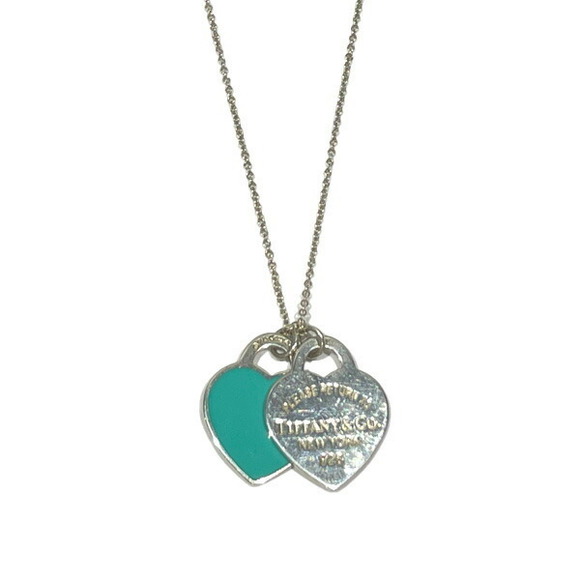 Tiffany & Co. | Jewelry | Tiffany Return To Tiffany Blue Double Heart ...